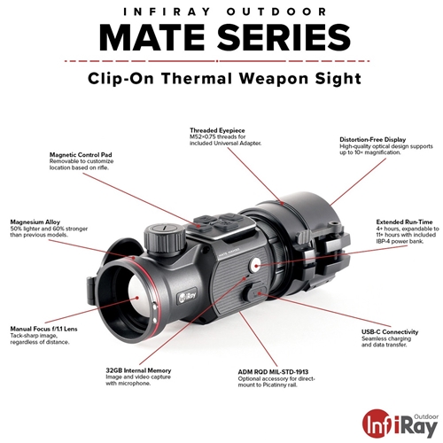 InfiRay MATE MAH50 640 12um 50mm 50Hz Thermal Clip-on | IRAY-MAH50 ...